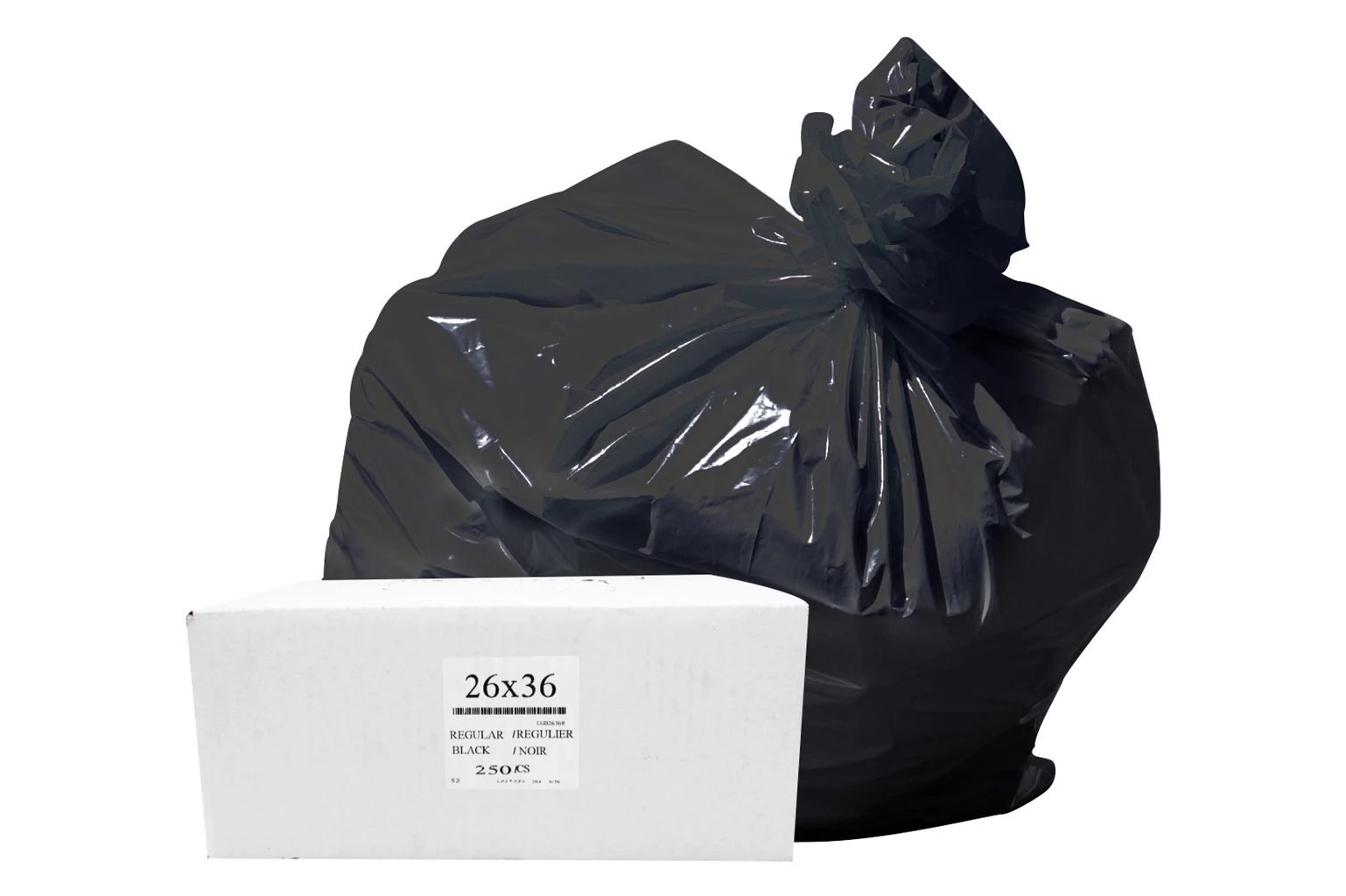 35x50 X-Strong Black Garbage Bag Trash Bag 100 Pcs HD Bio
